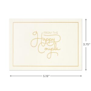 Hallmark Pack of 100 Wedding Thank You Cards (Happy Couple)