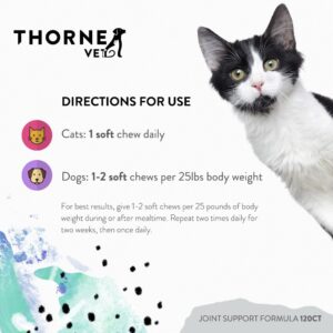 ThorneVET Joint Support Formula – Dog & Cat Joint Health Support, 120 Soft Chews