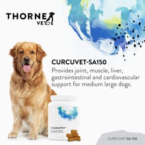 ThorneVET CurcuVET-SA150 – Joint, Muscle, Liver & GI Support for Medium & Large Dogs, 90 Soft Chews