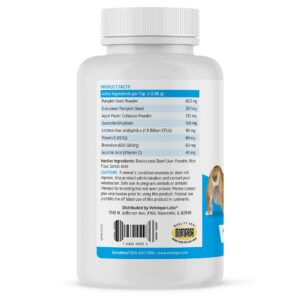 VETNIQUE Dermabliss Seasonal Dog Allergy Chews (60ct) & Glandex Anal Gland Support Powder with Pumpkin for Dogs (5.5oz Beef) Bundle