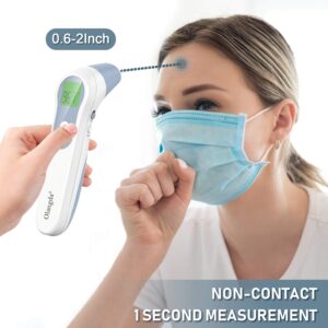 Olangda Ear and Forehead Dual Mode Non-Contact Thermometer for Adults Unique Measurement Mode for Kids Medical Grade Infrared Thermometer,Instant Accurate Readings and Retrieval (No Battery Included)