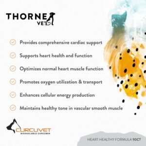 ThorneVET Heart Healthy Formula – Cardiovascular Support for Dogs & Cats, 90 Soft Chews