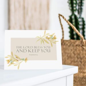 Religious Thank You Cards with Bible Verse - Watercolor Scripture Design - Pack of 24 - Rectangle