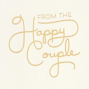 Hallmark Pack of 100 Wedding Thank You Cards (Happy Couple)