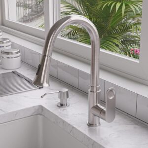 ALFI brand ABKF3480-BN Kitchen Faucet, 15.25"H, Brushed Nickel