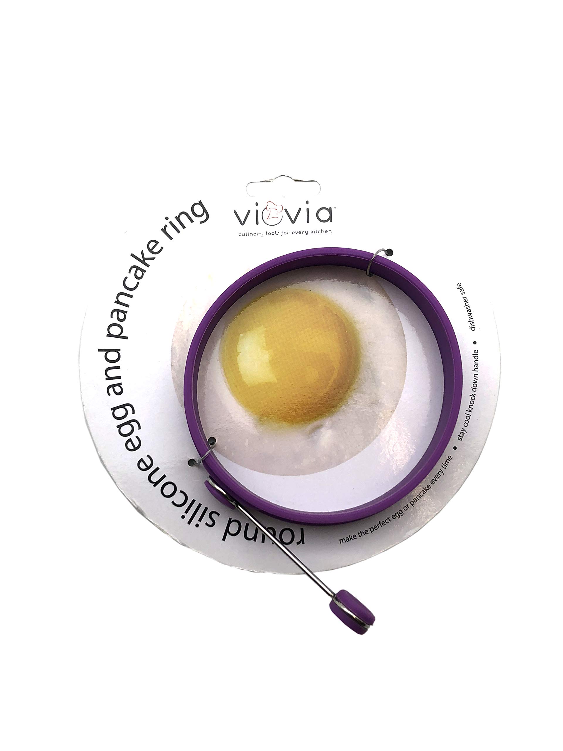 VIOVIA ROUND SILICONE EGG AND PANCAKE RING