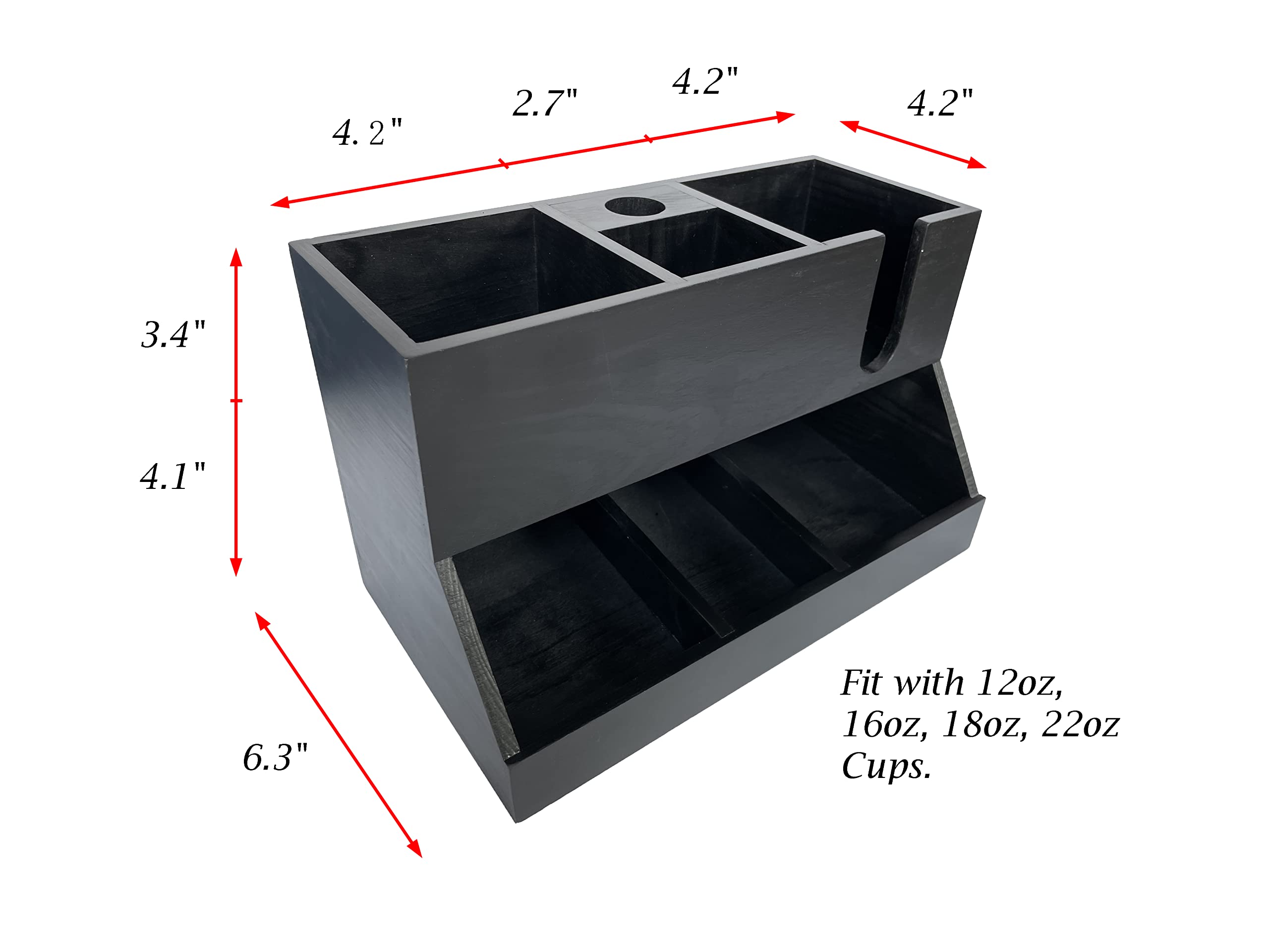 Sundia Coffee Bar Station Organizer Tea Bag Storage Cup Lid Pod Holder Double Tier for Office Kitchen Counter Decor Outdoor Party