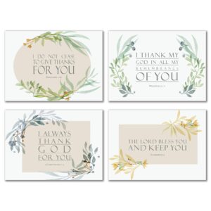 thank you inspirational greeting cards with scripture - pack of 24