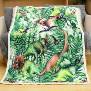 chifave dinosaur blanket dino throw blankets for boys soft flannel dinosaurs gifts for dinosaur lover kids blankets and throws (dinosaur2, 50" x 60")