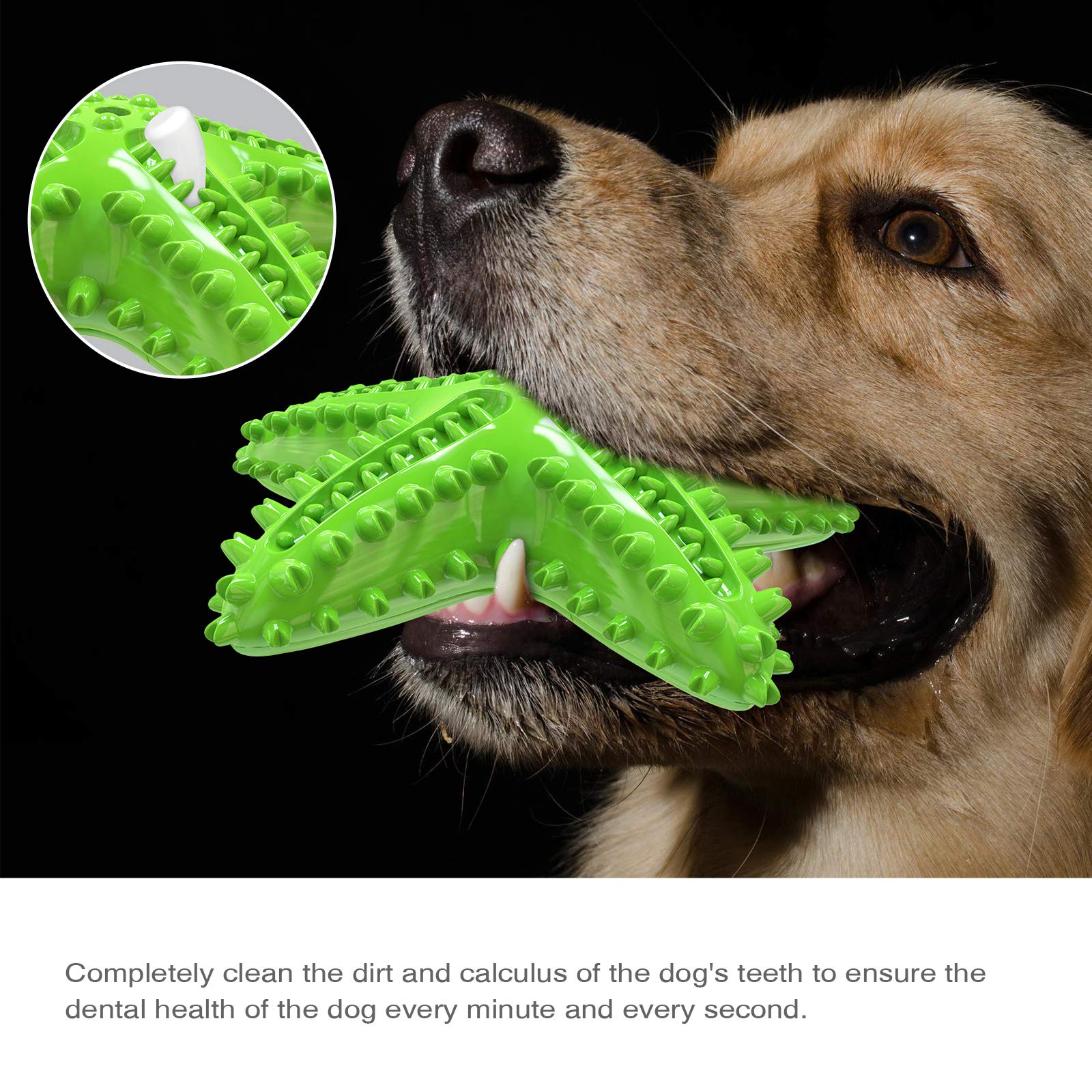 Carllg Dog Toys for Aggressive Chewers, Puppy Teething Chew Toys, Durable Indestructible Squeaky Interactive Puzzle Starfish Toys for Small Medium Large Breed