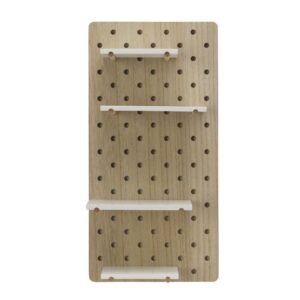 melannco mdf shelf pegboard, 20x10-inch, white