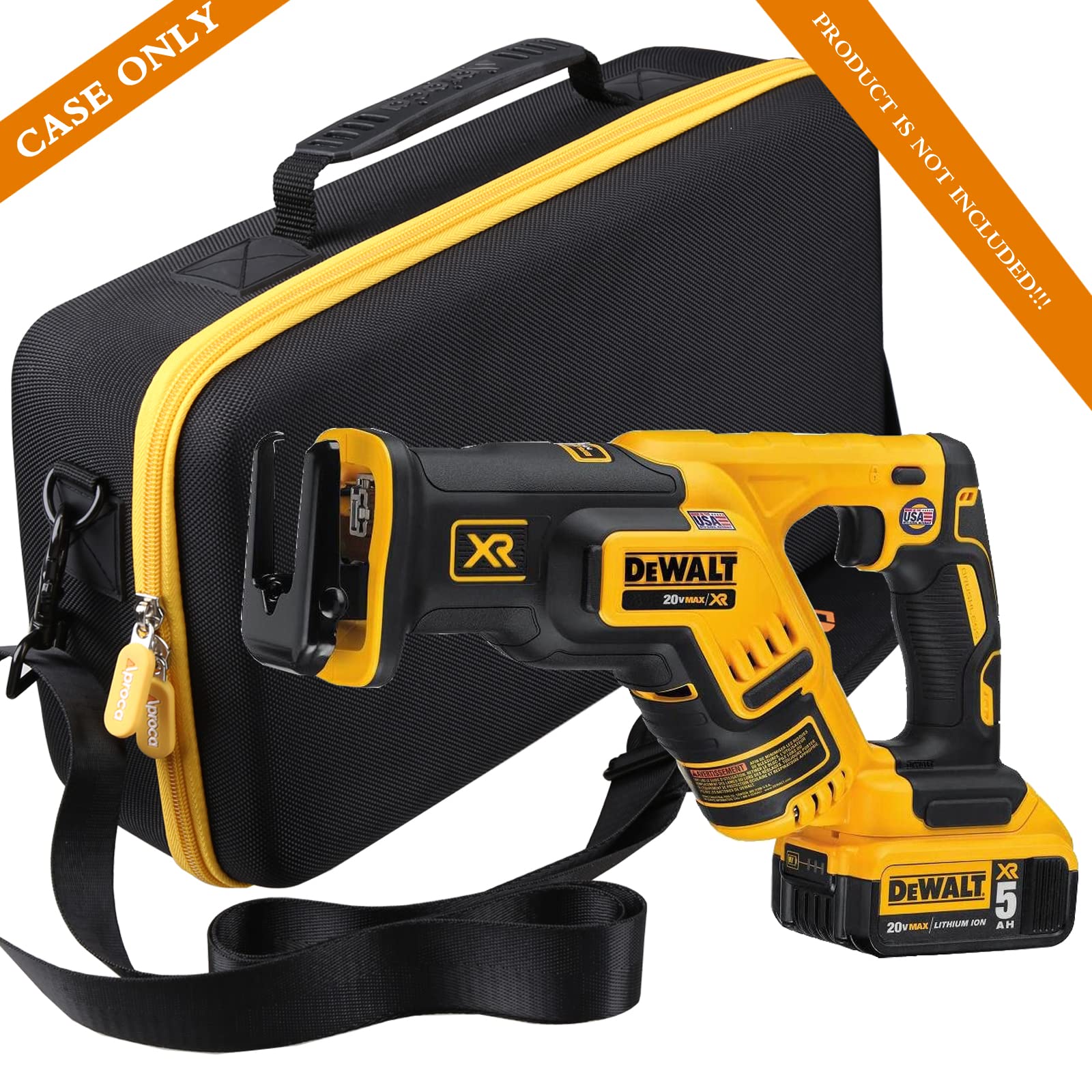 Aproca Hard Travel Storage Carrying Case, for DEWALT 20V MAX XR Reciprocating Saw(DCS367B)