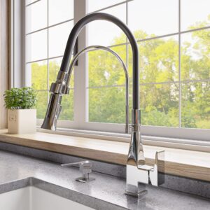 ALFI brand ABKF3023-PC Kitchen Faucet, 20.5"H, Polished Chrome