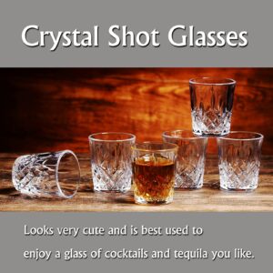 Valeways 1.75oz Mini Shot Glass Set of 6/Clear/Tasting Glasses/Cordial Glasses/Sherry Glasses/Glasses Snifters/Cute Shot Glasses