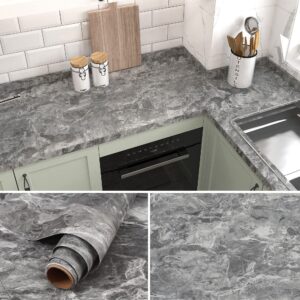 burgeliy gray marble contact paper counter top covers peel and stick wallpaper self adhesive marble paper for countertops 15.7"×80" waterproof removable thick matte 3d wallpaper for bedroom bathroom