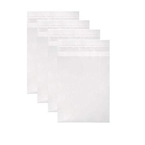 werkasi 150 pack clear plastic envelopes bags 5 x 7-inch self sealing christmas cellophane clear plastic photo card protector sleeves cookie poly bags for treats greeting cards (150 pack)