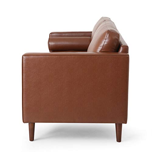 Christopher Knight Home Malinta Sofas, Cognac Brown + Espresso