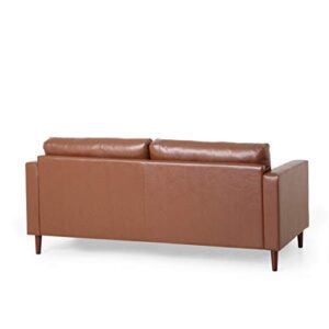 Christopher Knight Home Malinta Sofas, Cognac Brown + Espresso