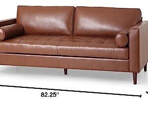 Christopher Knight Home Malinta Sofas, Cognac Brown + Espresso