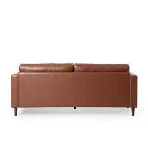 Christopher Knight Home Malinta Sofas, Cognac Brown + Espresso