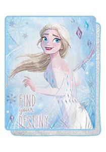 northwest frozen silk touch sherpa throw blanket, 40" x 50", magical destiny