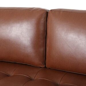 Christopher Knight Home Malinta Sofas, Cognac Brown + Espresso