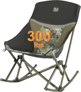 timber ridge portable rocking camping adults patio rocker chair foldable for lawn, yard, indoor, support up to 300 lbs, carry bag included, camo