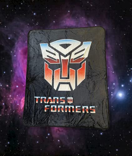 Transformers Hasbro Autobot Symbol 80's Cartoon Printed Plush Throw Blanket