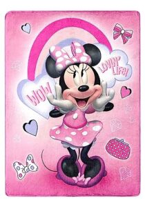 northwest minnie mouse silk touch throw blanket, 46" x 60", wow minnie