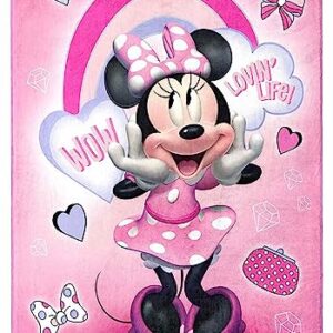 Northwest Minnie Mouse Silk Touch Throw Blanket, 46" x 60", Wow Minnie