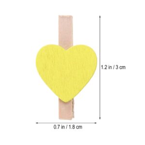 50pcs Love Clip Love Photo Clip Photo Mini Clip Photo Clip Love Photo Wood Clip