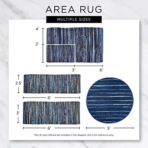 DII Woven Rugs Collection Hand-Loomed Jute, 2x3', Black Stripes