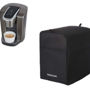 TESSLOVE Dust Cover for Keurig Coffee Maker, Single Serve Coffee Makers, coffee machine, espresso machine, K-Cafe, K-Elite, K-Duo, Nespresso Vertuo, with 3 Storage Pockets for storing relative things