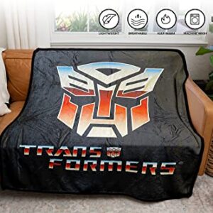 Transformers Hasbro Autobot Symbol 80's Cartoon Printed Plush Throw Blanket