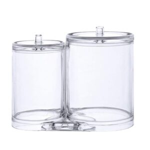 cabilock cotton swab holder transparent conjointed cotton swabs storage box makeup cotton pads box toothpick cass cosmetic organizer holder for home bathroom washroom supplies bathroom containers