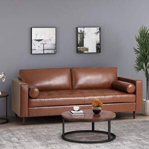 Christopher Knight Home Malinta Sofas, Cognac Brown + Espresso