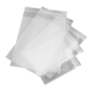 200ct Clear Plastic Bags Clear Resealable Cellophane Bags 3.5"x5"-1.4 mils Thick Self Sealing OPP Cello Bags for Bakery Cookies Bags Candle, Jewelry, Soap, Prints, Photos, Cards, Decorative Wrappers