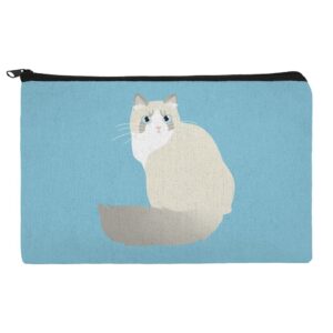 ragdoll cat pencil pen organizer zipper pouch case