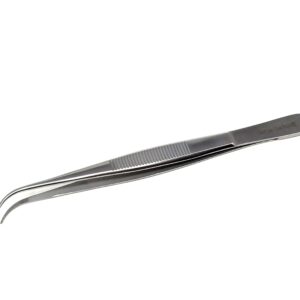 Lab Tweezers High Precision Forceps, 6" (15.2 cm), Fine Strong Curved Point tweezers, Stainless Steel