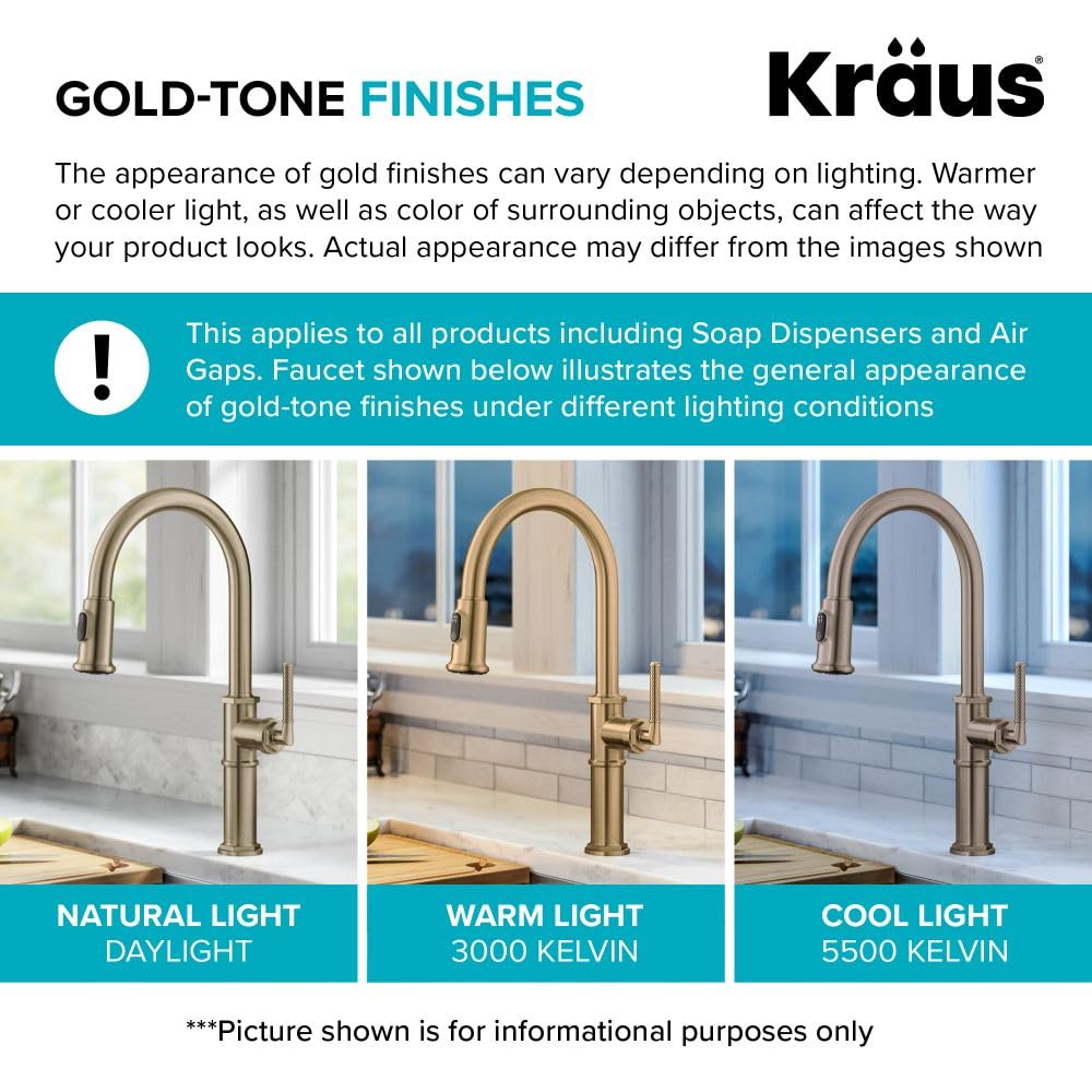 KRAUS Britt 2nd Gen Commercial Style Pull-Down Single Handle Kitchen Faucet in Spot Free Antique Champagne Bronze, KPF-1691SFACB