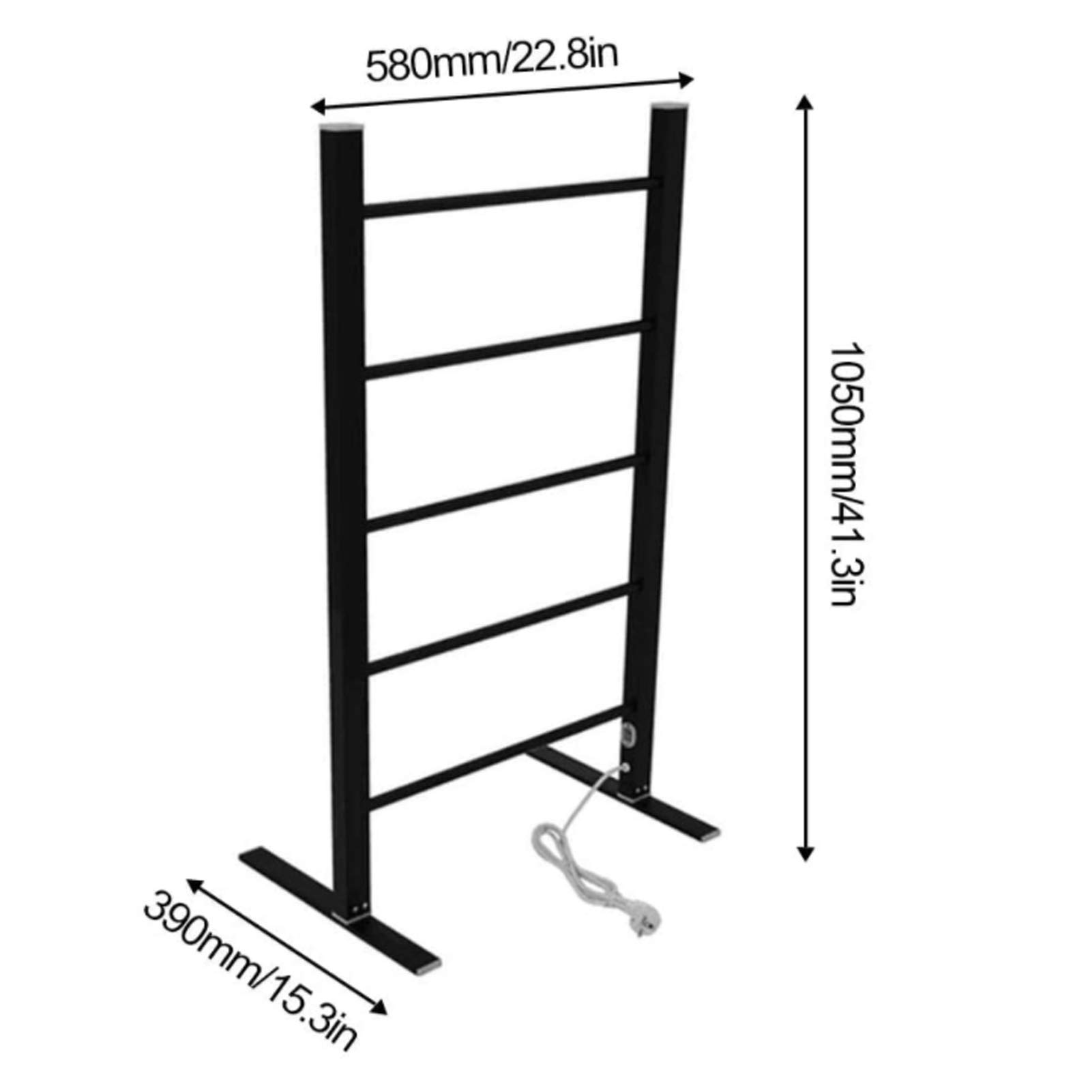 Towel Warmer for Bathroom Freestanding, Towel Rails Free Standing Ladder Style Towel Dryer Rack for Bathroom Heated with Waterproof On/Off Switch, Energy Efficient 100w