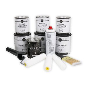 giani marble easy epoxy countertop paint kit (belgotta black)