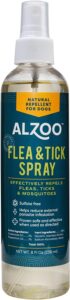 alzoo flea and tick repellent spray for dogs, effectively repels fleas, ticks & mosquitos, 100% plant-based active ingredients, sulfate-free, 8 fl. oz.