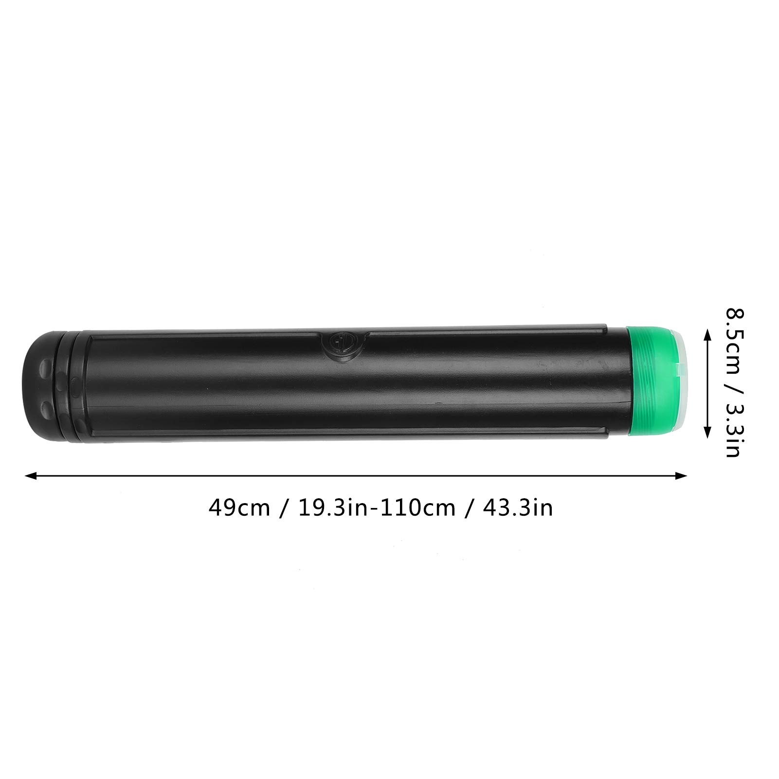 BHDD Document Poster Tube, 19.3in to 43.3in Telescoping Drafting Tube, Thickened Plastic Storage Tube with Adjustable Shoulder Strap for Storing Poster, Document, Painting, Blueprint, Drafting, etc