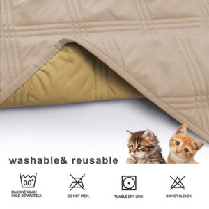 SUNNYTEX Waterproof & Reversible Dog Bed Cover Sofa, Couch Cover Furniture Protector for Pets, (30 * 70",Beige+Sand)