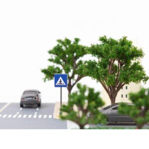 Milageto Pack of 14 1/87 HO Scale Signs Road Scene Decoration Accessory