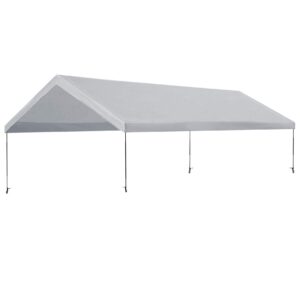 strong camel outdoor 10x20 replacement canopy roof cover valanced carport covers (10'x20', white)