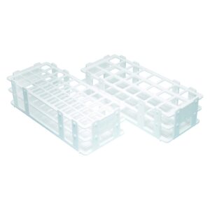 25mm plastic test tube rack, white, karter scientific (pack of 6)