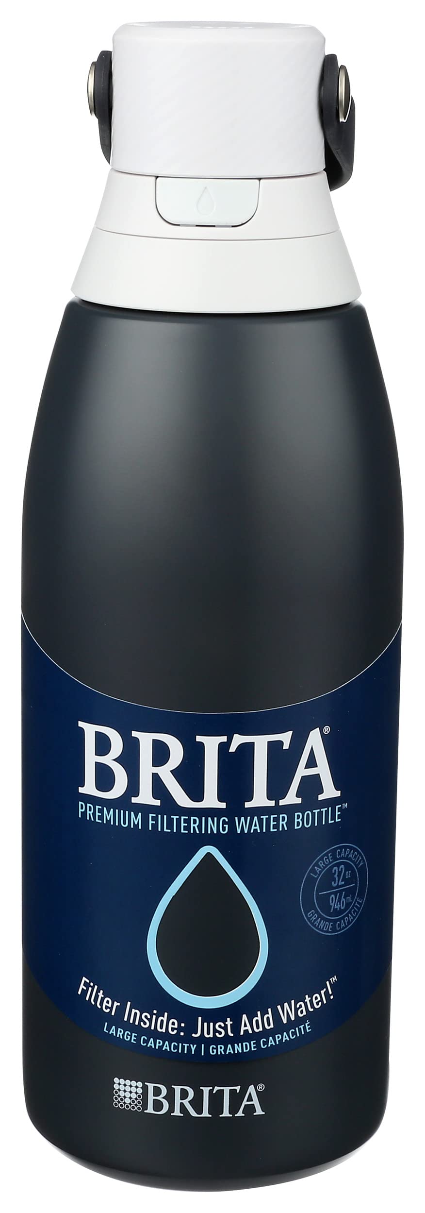 BRITA Stainless Steel Water Bottle with Filter Carbon 32oz, 1 EA