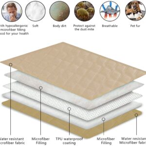 SUNNYTEX Waterproof & Reversible Dog Bed Cover Sofa, Couch Cover Furniture Protector for Pets, (30 * 70",Beige+Sand)